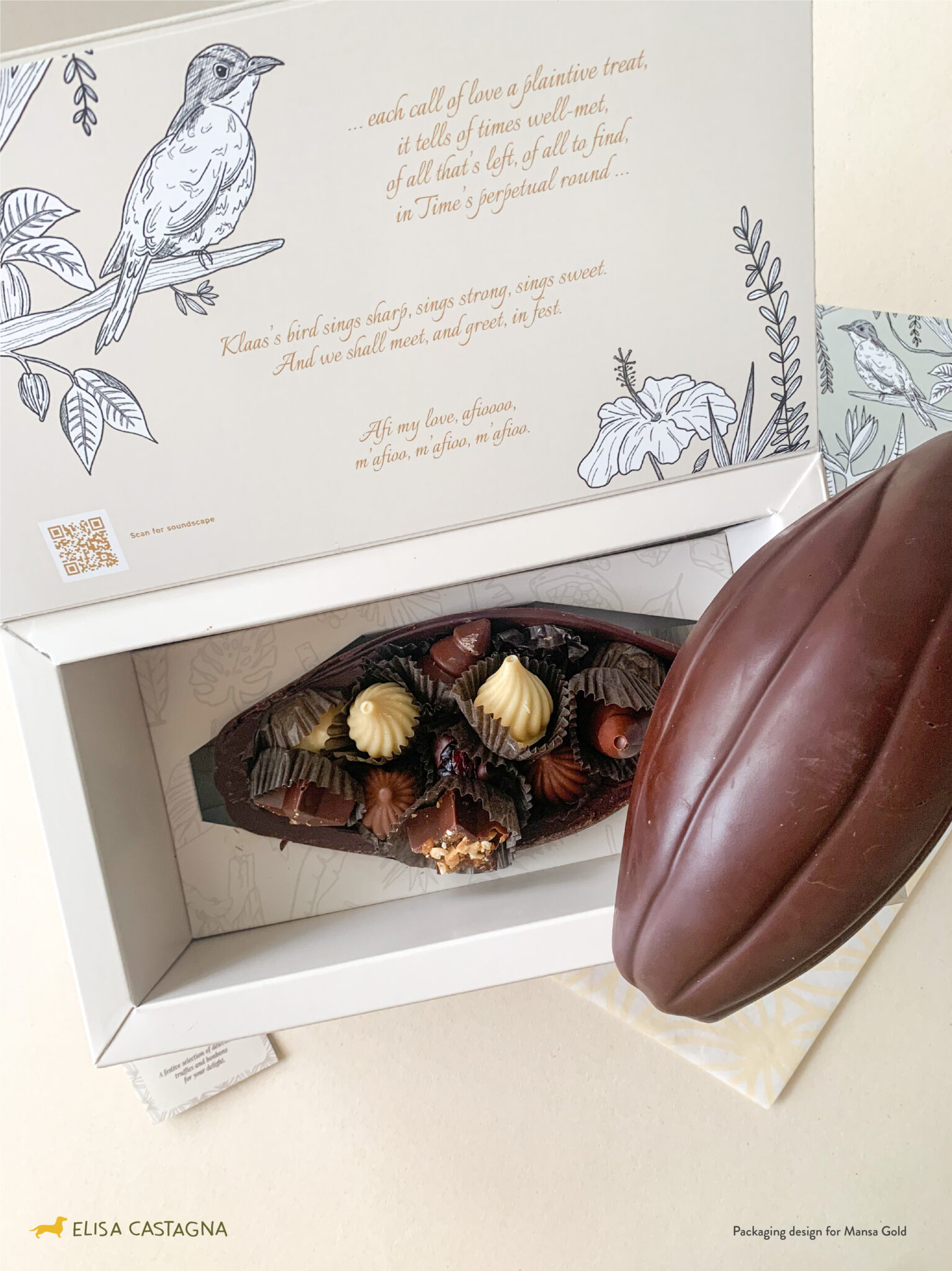 Project Spotlight: Mansa Gold Chocolate Packaging – Elisa Castagna Designs